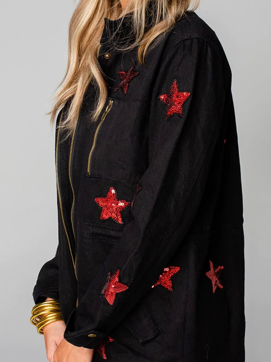 Red Star Cargo Jacket – Ah Là Laà Lifestyle Boutique